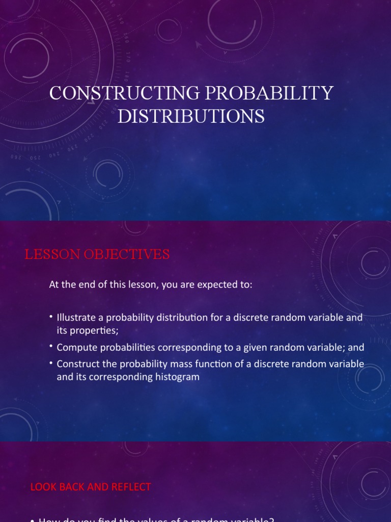 L2 Constructing Probability Distribution | PDF | Random Variable | Probability Distribution