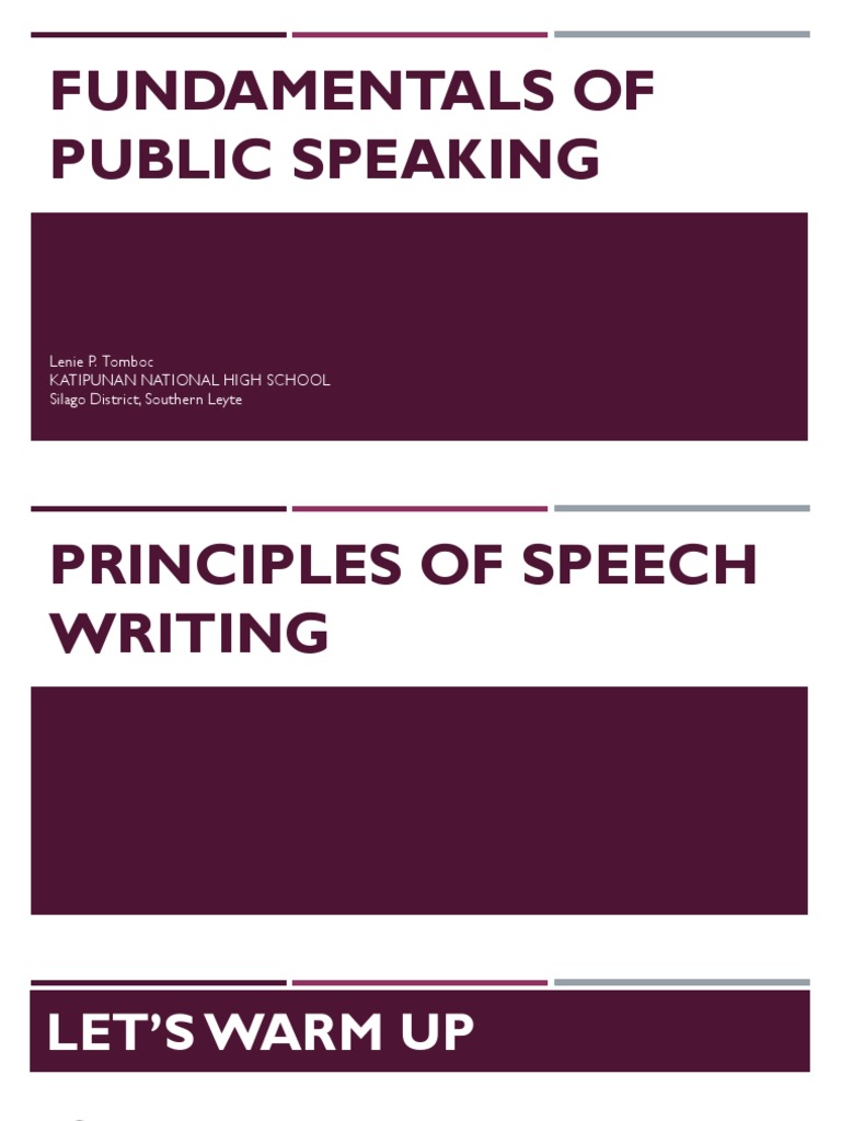 Public Speaking Fundamentals - ORAL COMM | PDF | Idea | Human Communication