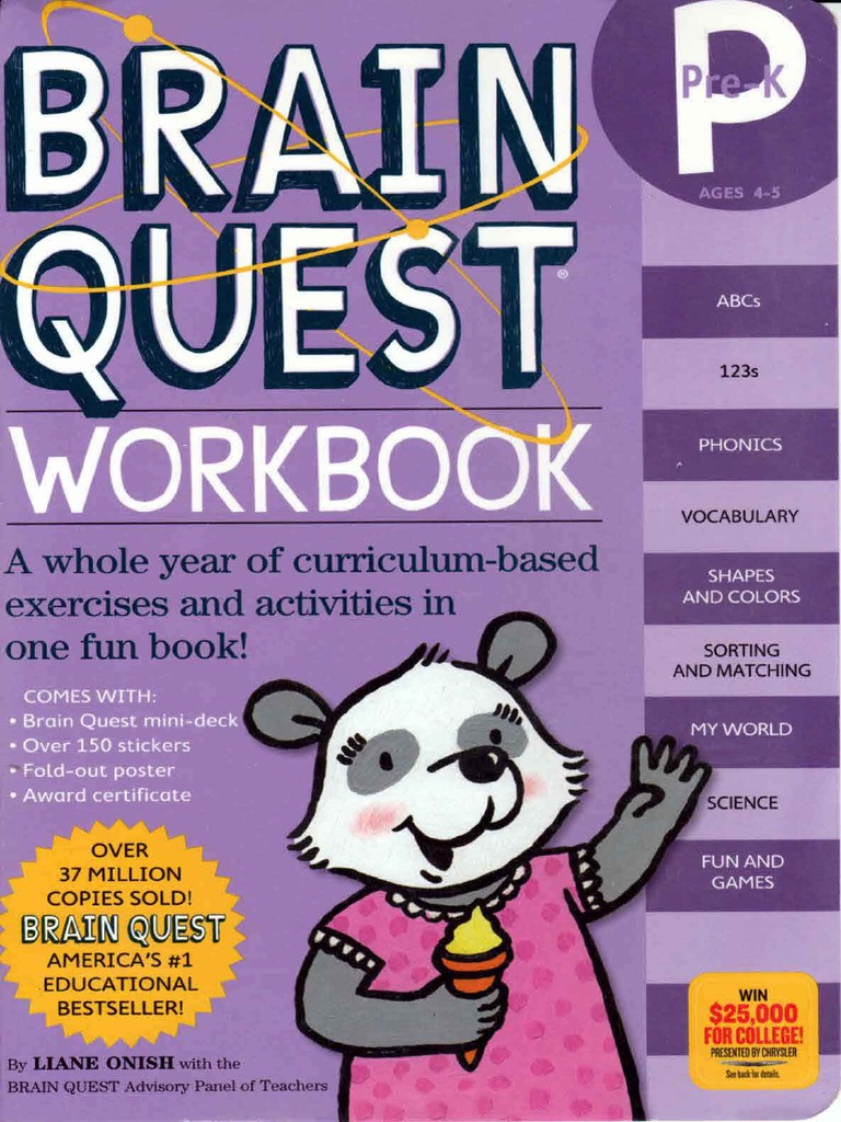 Brain Quest Workbook Pre Kindergarten | PDF