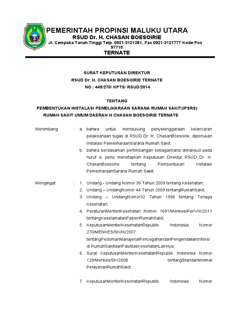 SK Instalasi Ipsrs | PDF