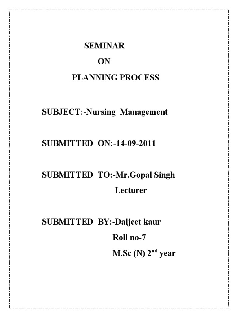 Planning Process | PDF | Strategic Planning | Goal