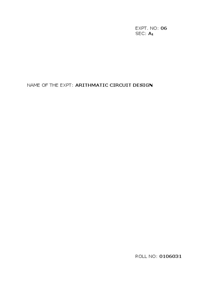 Expt 06-1 | PDF