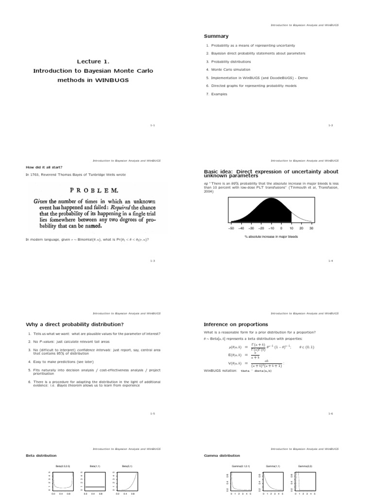 Introduction To Bayesian Monte Carlo Methods In Winbugs Pdf Bayesian Inference Bayesian