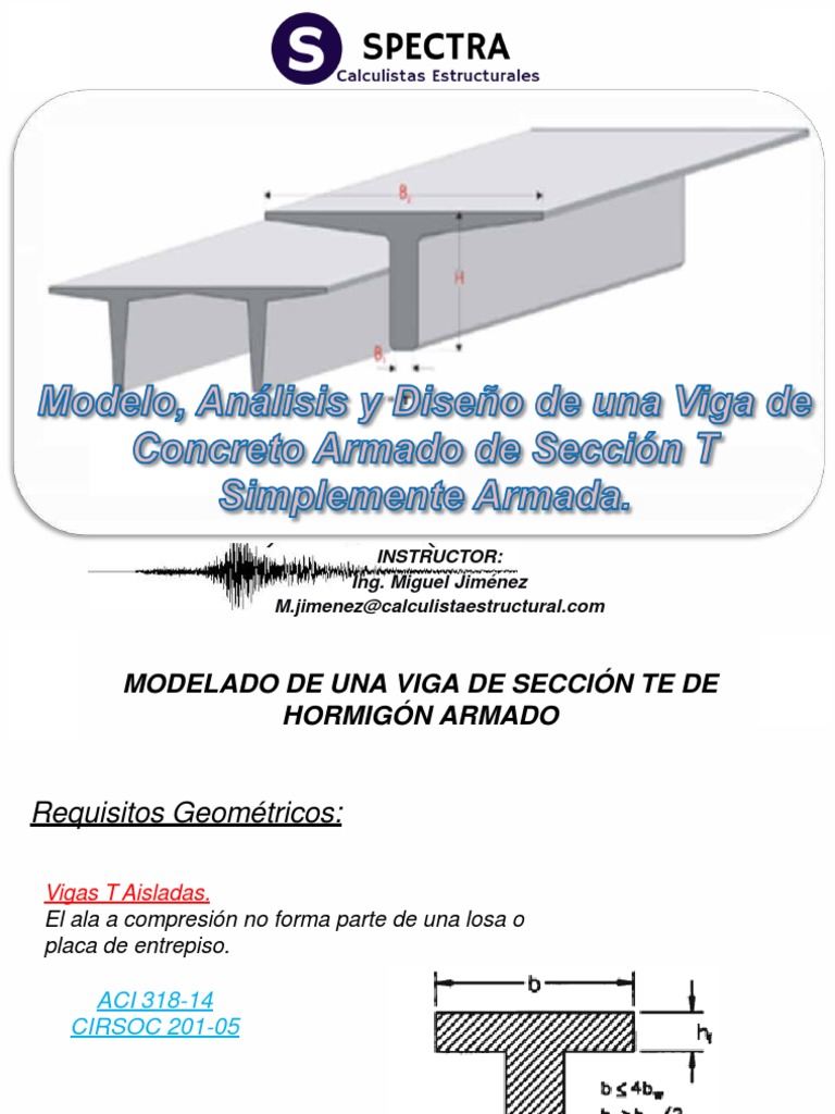Modelado de Viga T en Hormigón Armado | PDF | Concreto reforzado | Hormigón