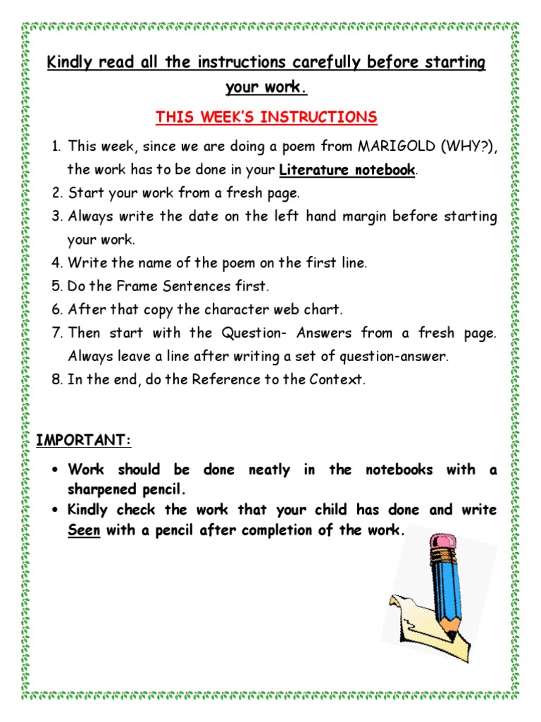 Kindly Read All The Instructions Carefully Before Starting Your Work | PDF