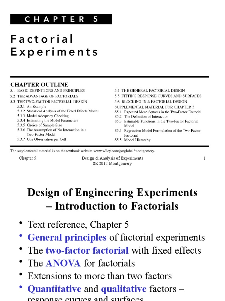 Analysis of a Two-Factor Factorial Experiment Examining the Effects of ...