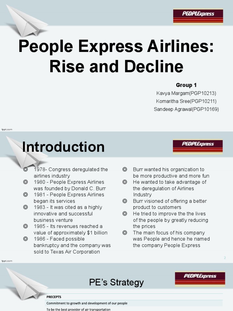 People Express Airlines: Rise and Decline: Group 1 | PDF | Low Cost ...