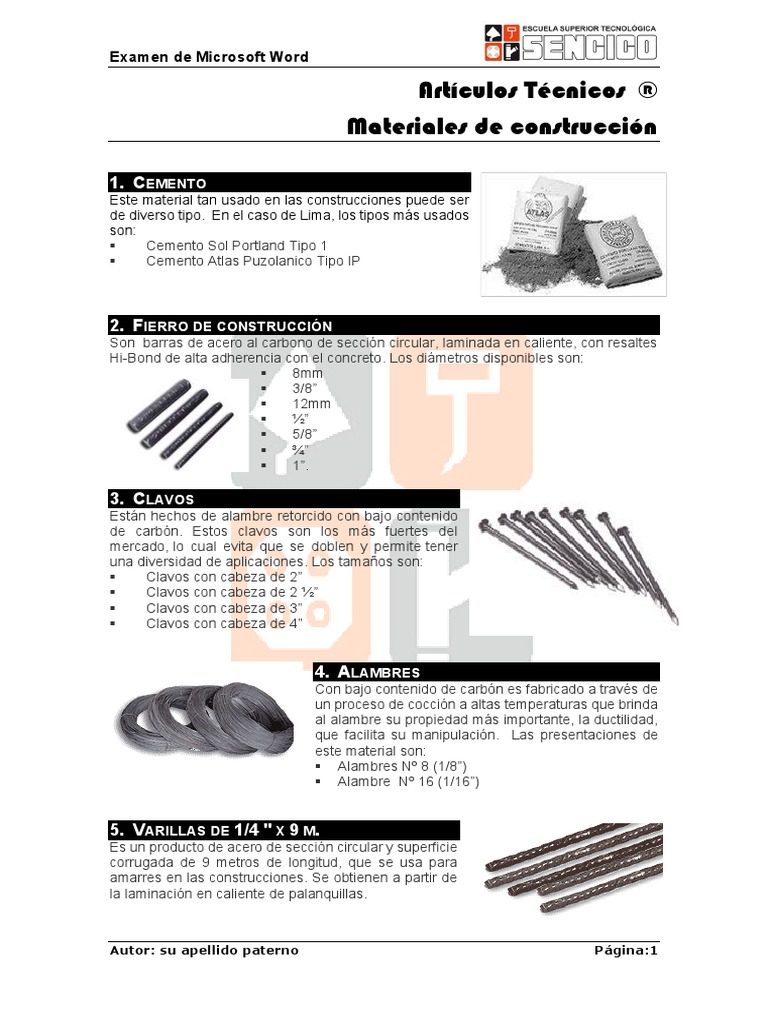 Examen UD2 | PDF | Ladrillo | Cable