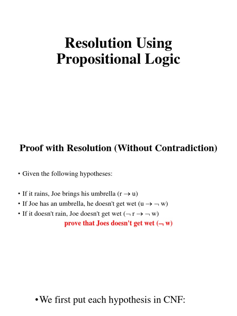 8.module4 Resolution Using Propositional Logic 16 | PDF