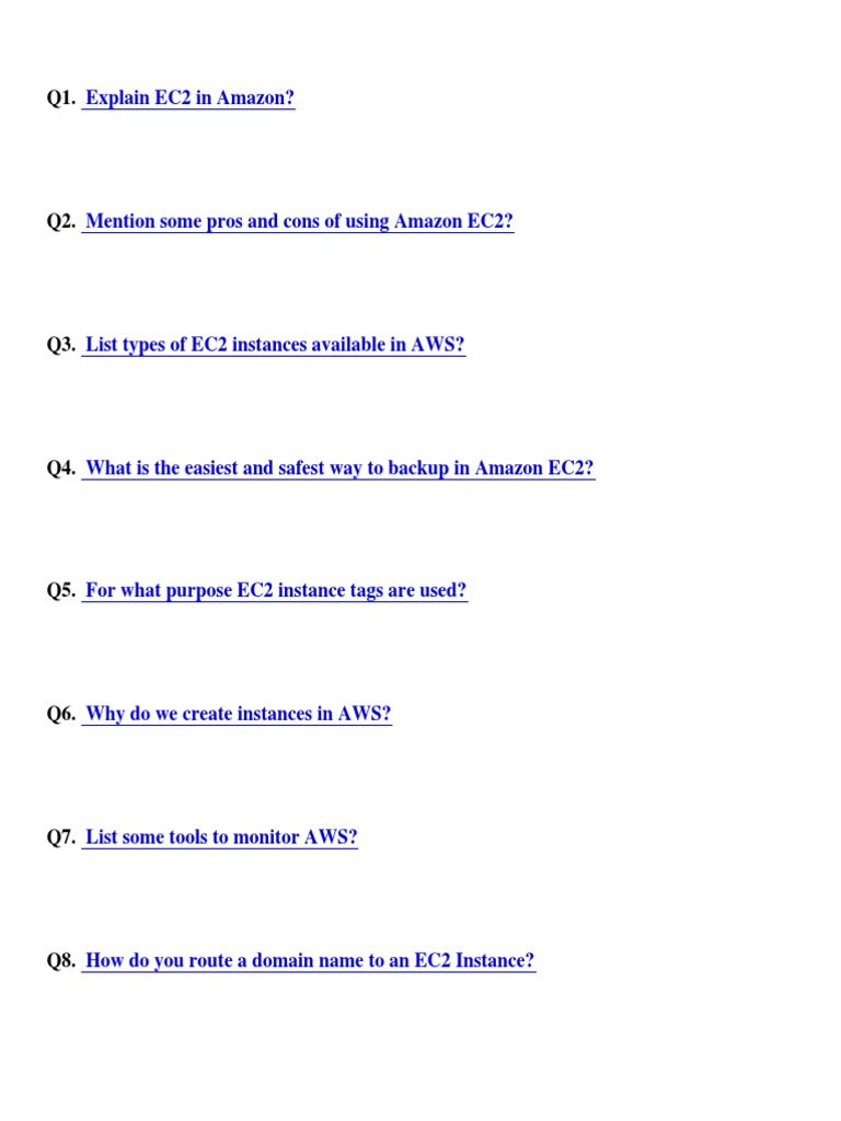 Aws Ec2 Interview Questions | PDF