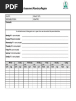 Attendance Sheet - TBT | PDF