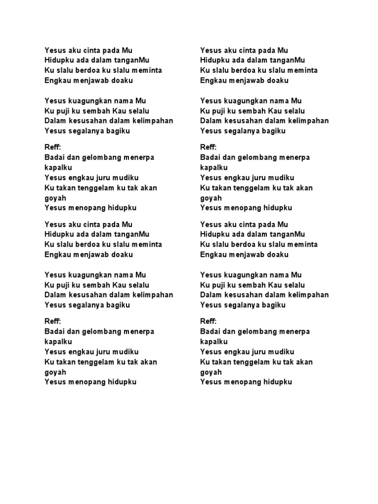 Yesus Aku Cinta Pada Muuuu | PDF