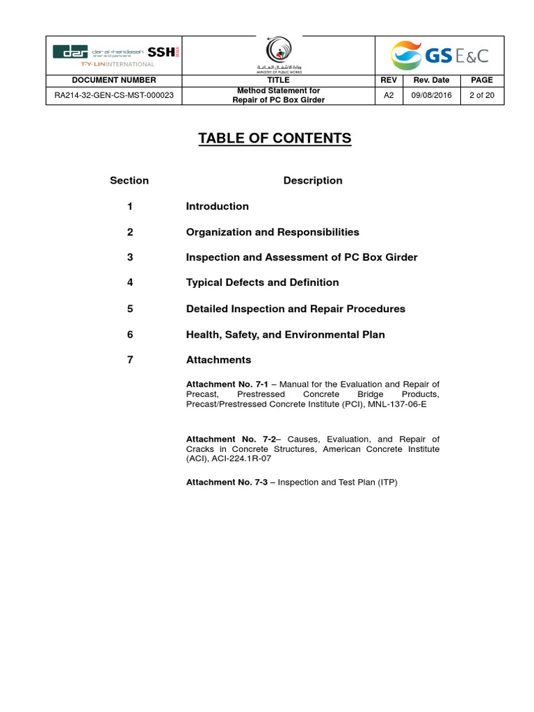 Repairing Cracks and Defects: A Method Statement for Repair Work on ...