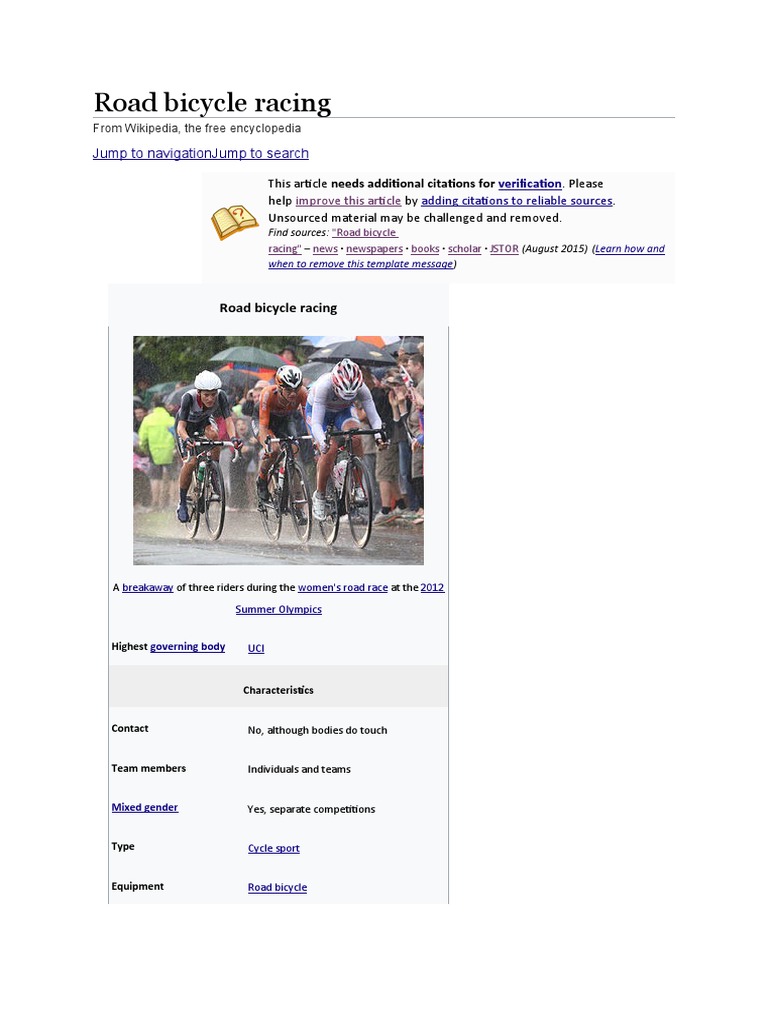 Road Bicycle Racing: Jump To Navigation Jump To Search | PDF | Road ...