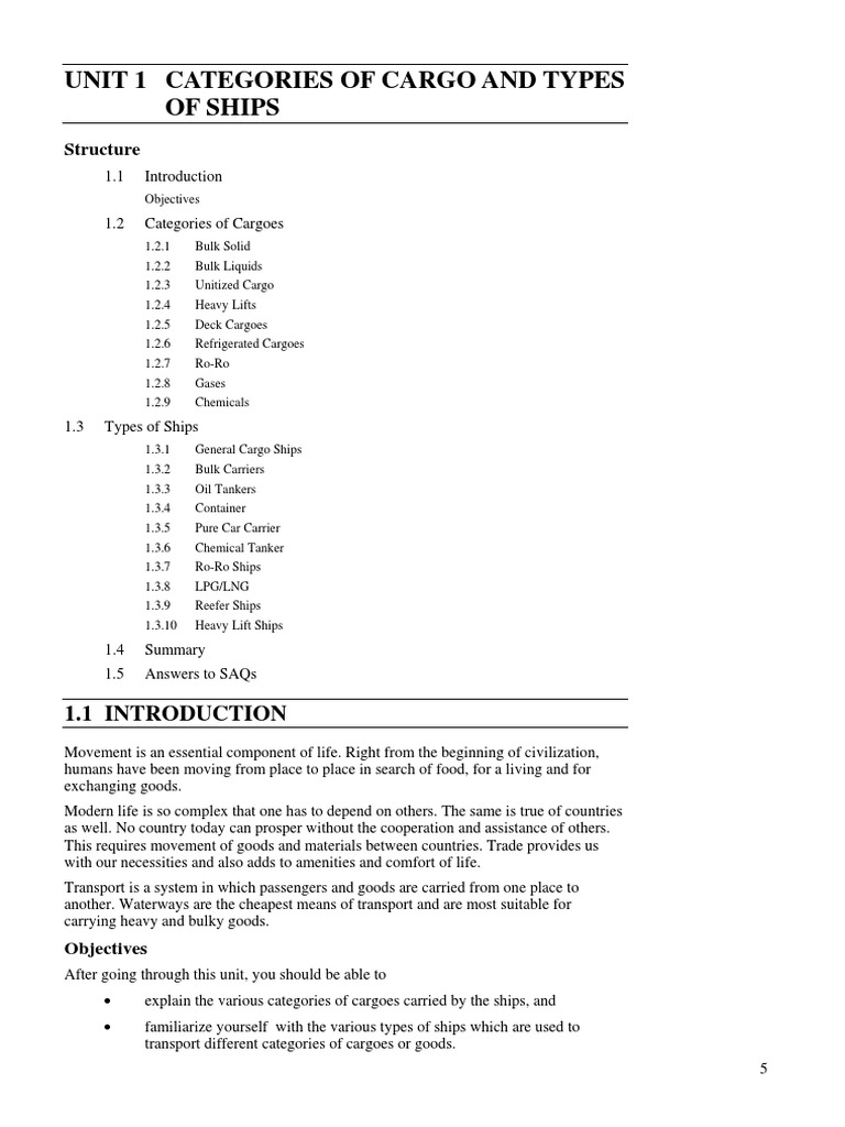 Cargo Types and Ship Categories Explained | PDF | Oil Tanker ...