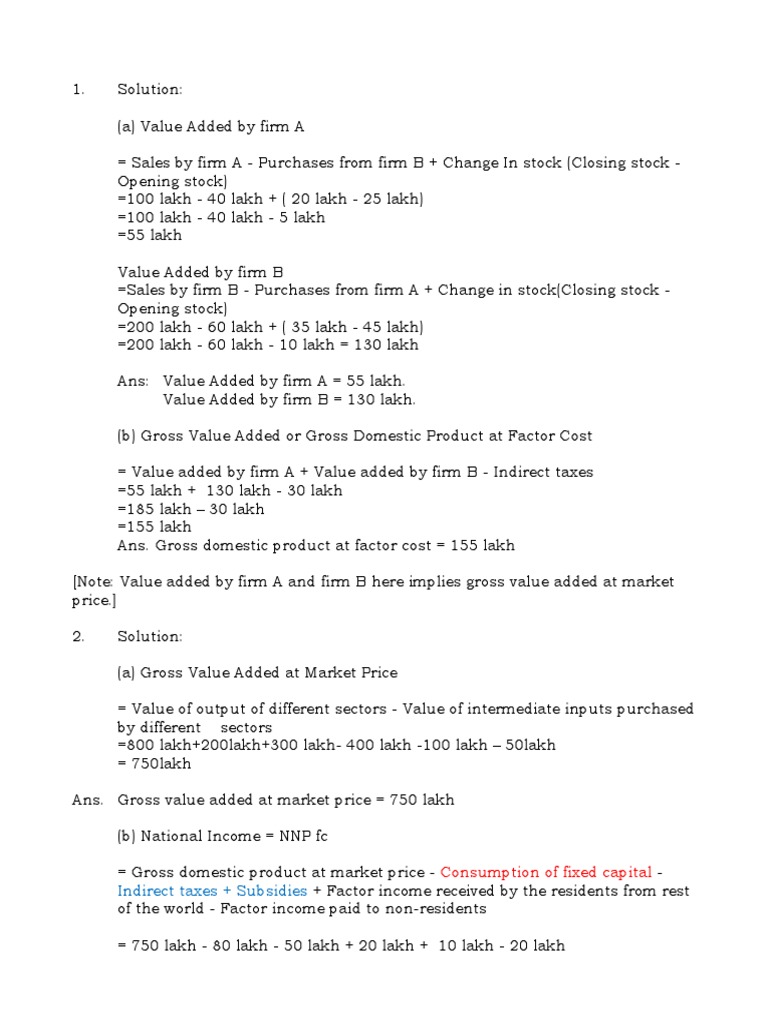 Value Added Method Practice | PDF