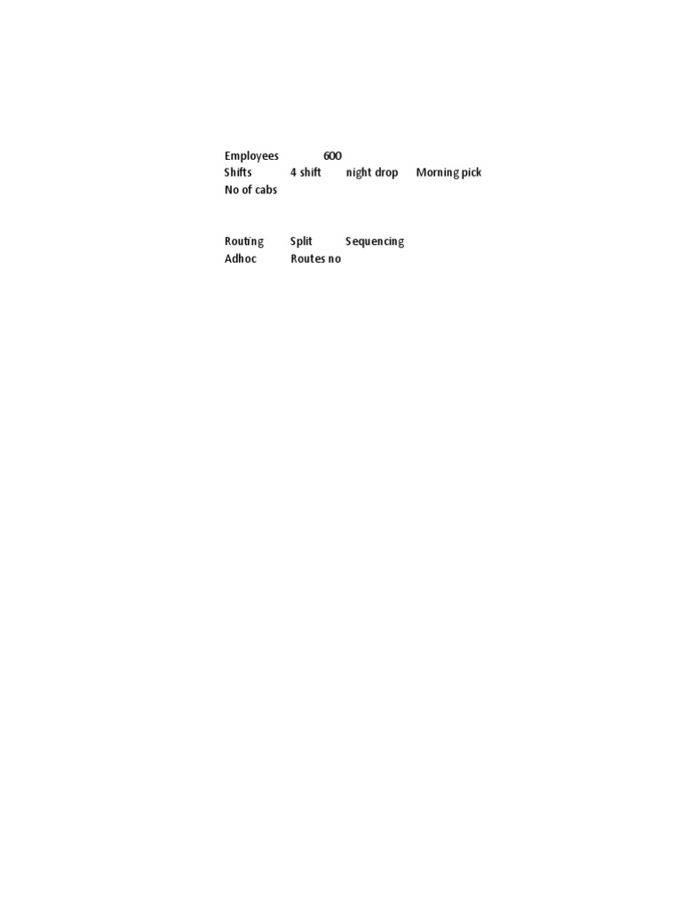 Employee Shift and Routing Overview | PDF