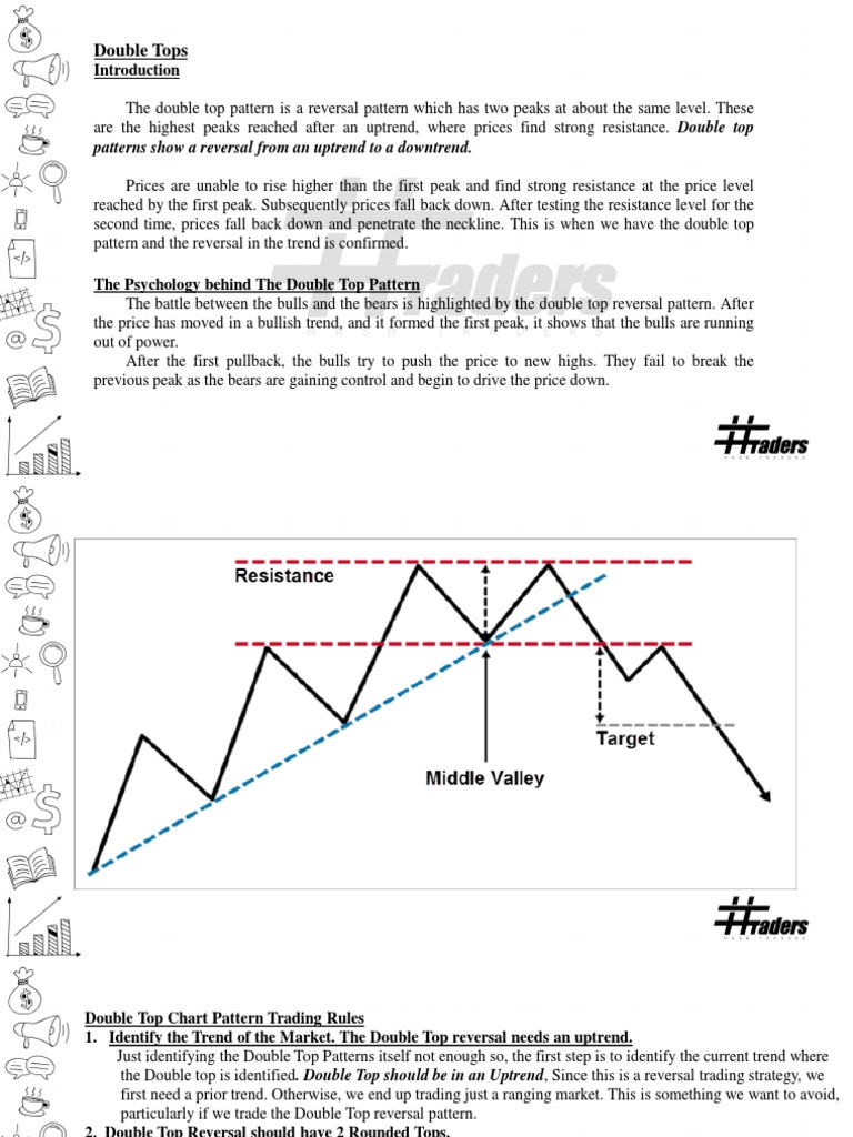 Double Tops: Patterns Show A Reversal From An Uptrend To A Downtrend | PDF | Technical Analysis ...