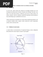 Introduction To Control System Chap1 Lec01 2021 Handout | PDF | Control Theory | Cybernetics