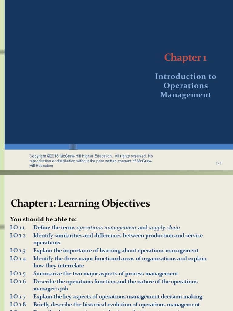Introduction To Operations Management | PDF | Operations Management ...