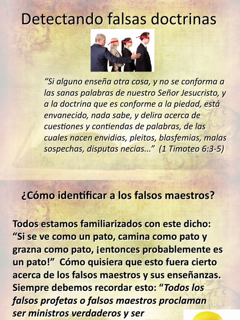 Estudio Bíblico Sobre Las Falsas Doctrinas (2a Parte) | PDF | Verdad ...