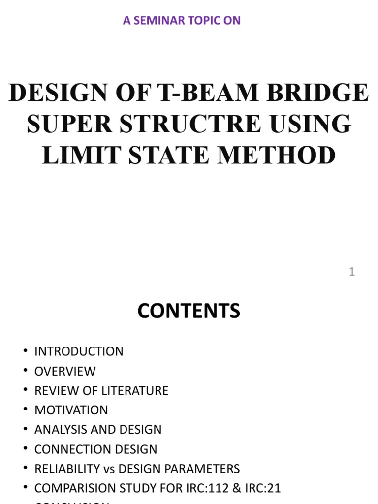 T-Beam Bridge Design Using Limit State Method | PDF | Bending | Bridge