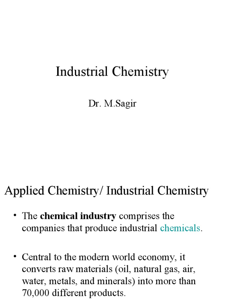 Overview of Industrial Chemistry | PDF | Pulp (Paper) | Paper