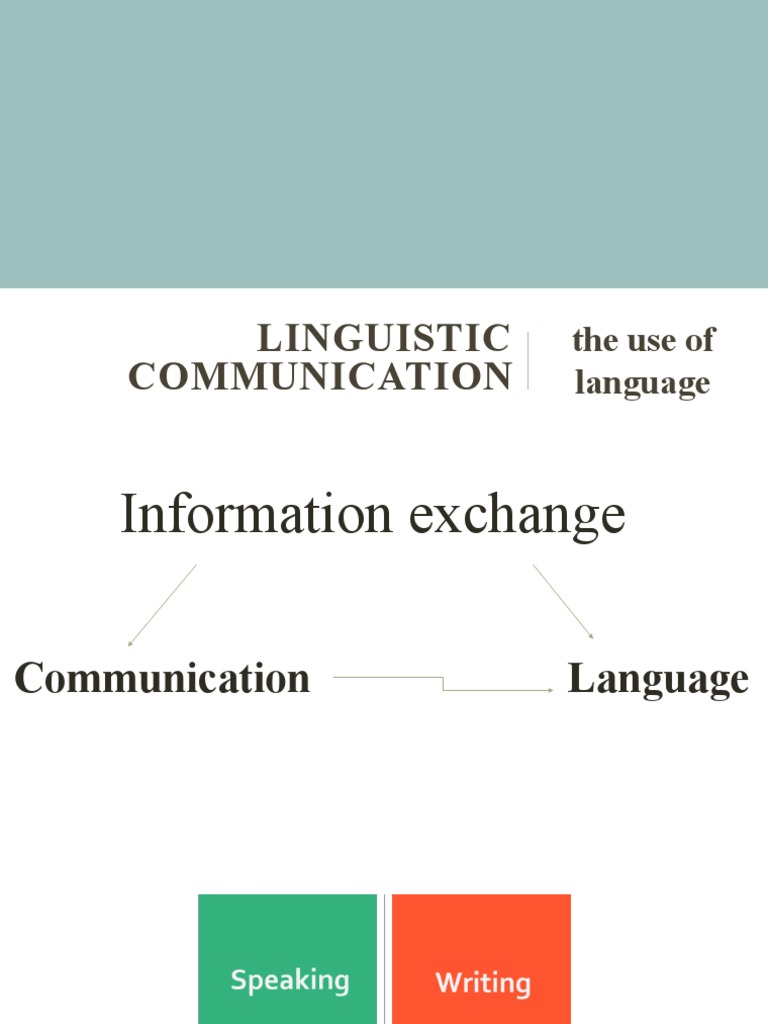 Linguistic Communication: The Use of Language | PDF