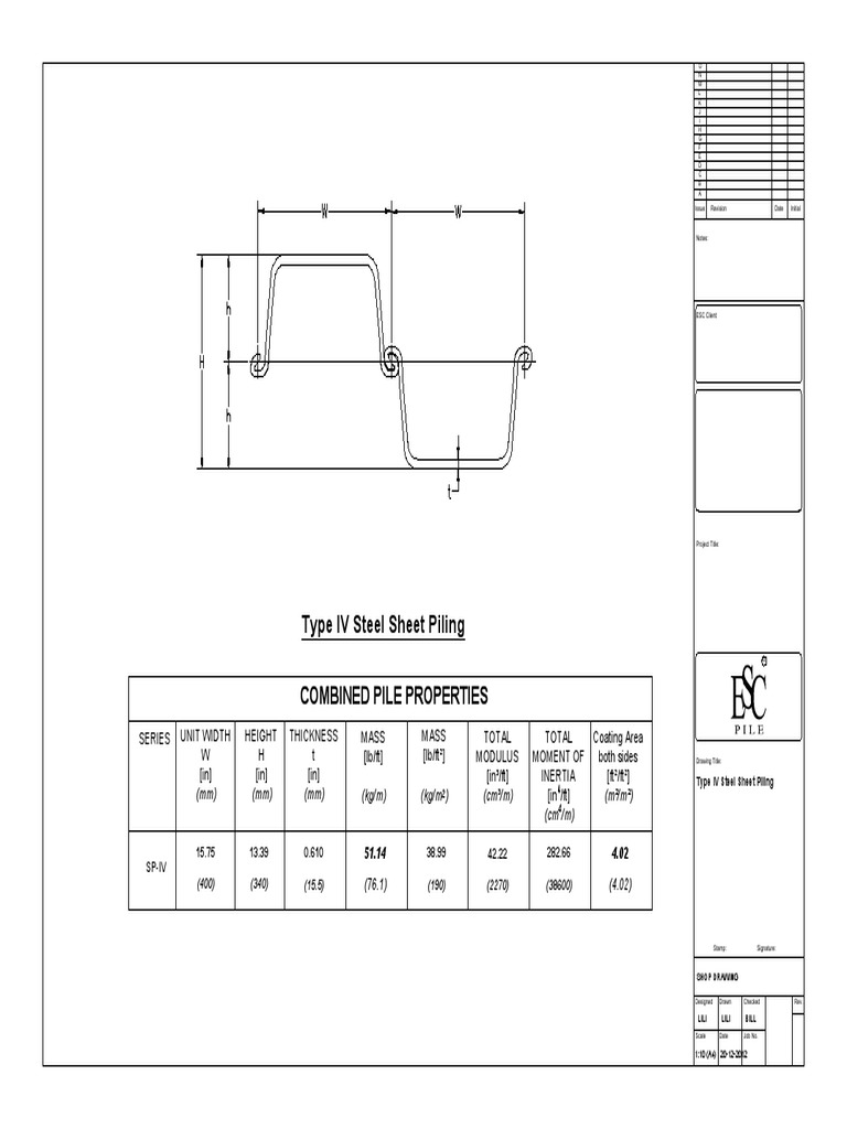 Type IV Sheet Pile | PDF | Nature
