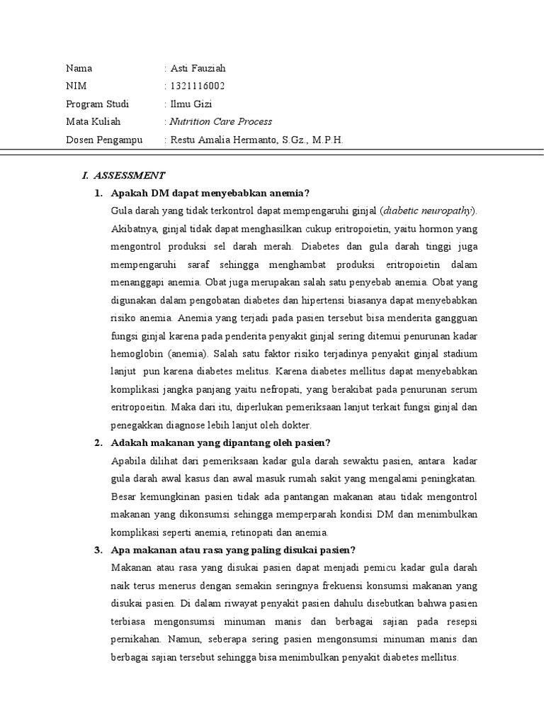 NCP Kasus Dm+anem | PDF | Pengembangan Diri