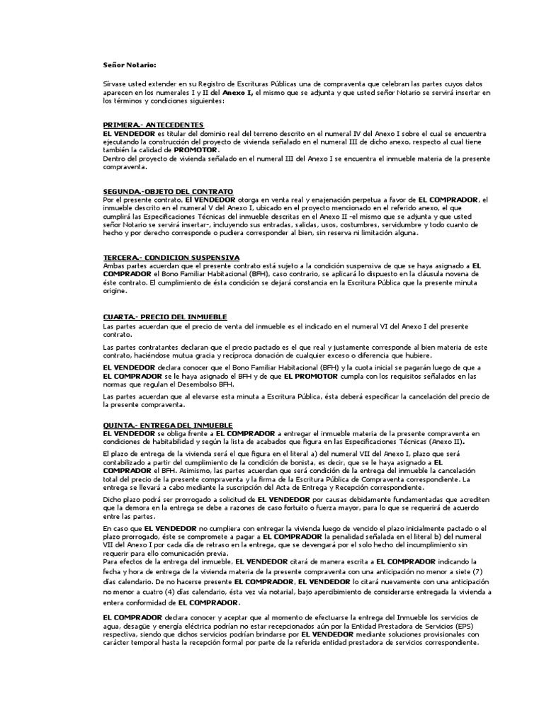 Minuta Anexo I y II | PDF | Derecho y economía | Conceptos legales