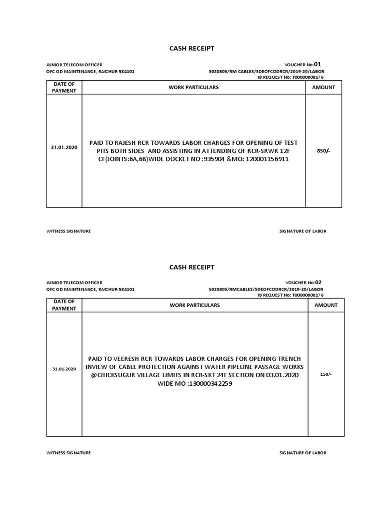 Labor Voucher Jan T00000808176 | PDF | Business