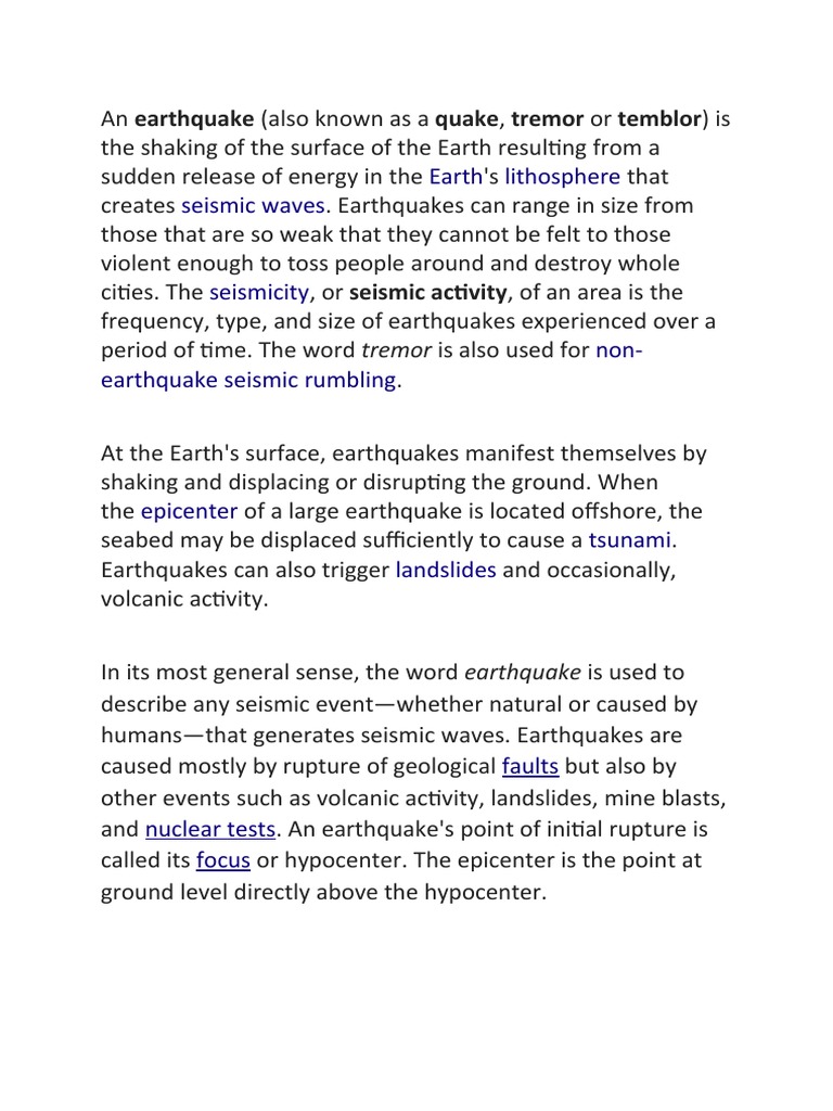 Job Earth Project | PDF | Structure Of The Earth | Earthquakes