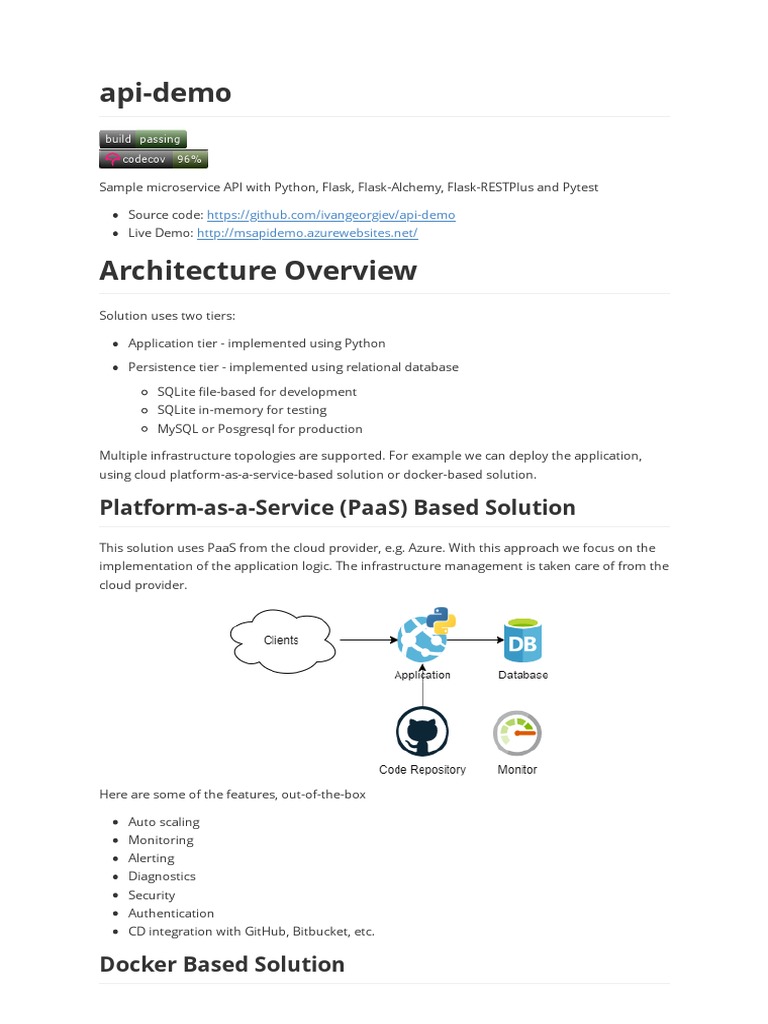 Api Demo Platform As A Service Paas Based Solution Pdf Platform