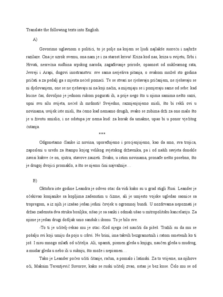 Texts For Translation 12 | PDF