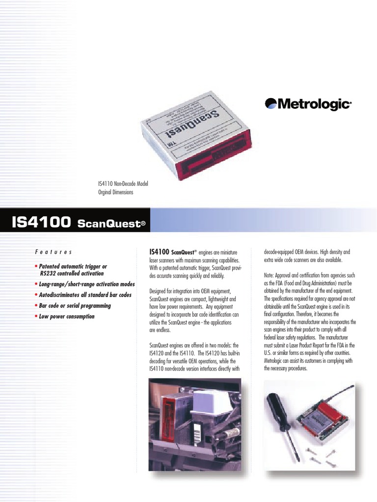 4100 PDF | PDF | Image Scanner | Barcode