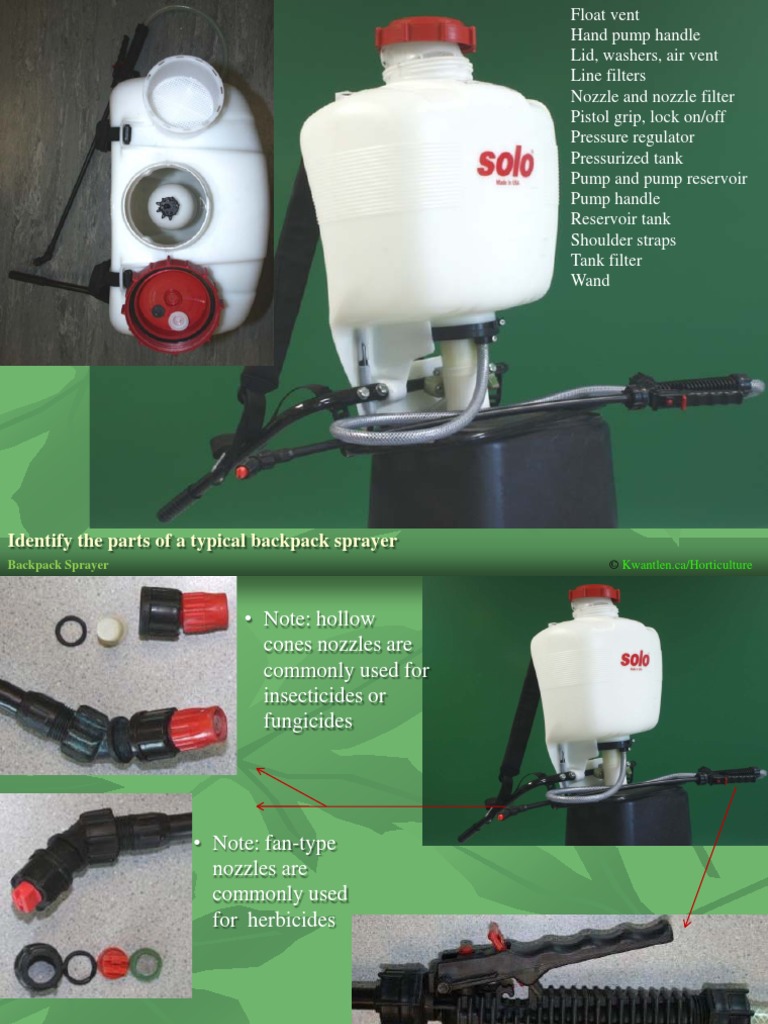 Identify The Parts of A Typical Backpack Sprayer | PDF | Herbicide ...