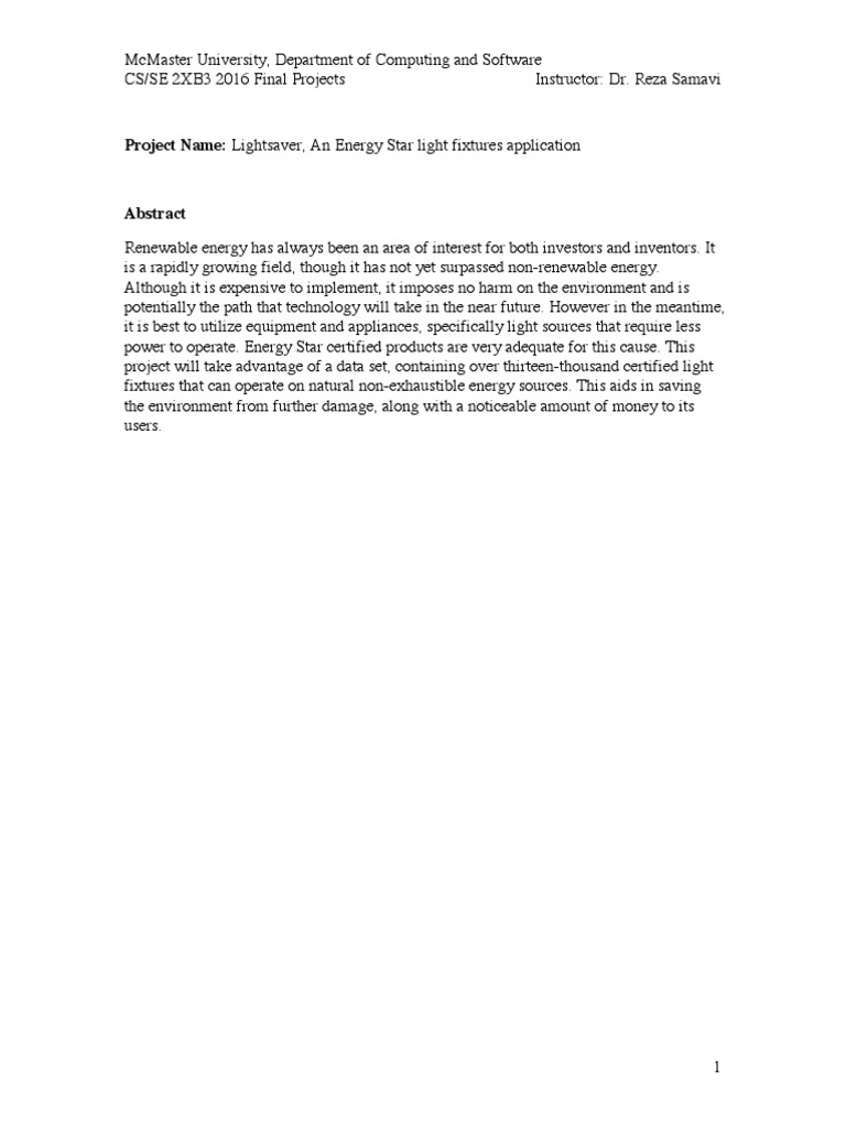 2XB3 2016 SelectedProjects Sample | PDF | Invention | Computing