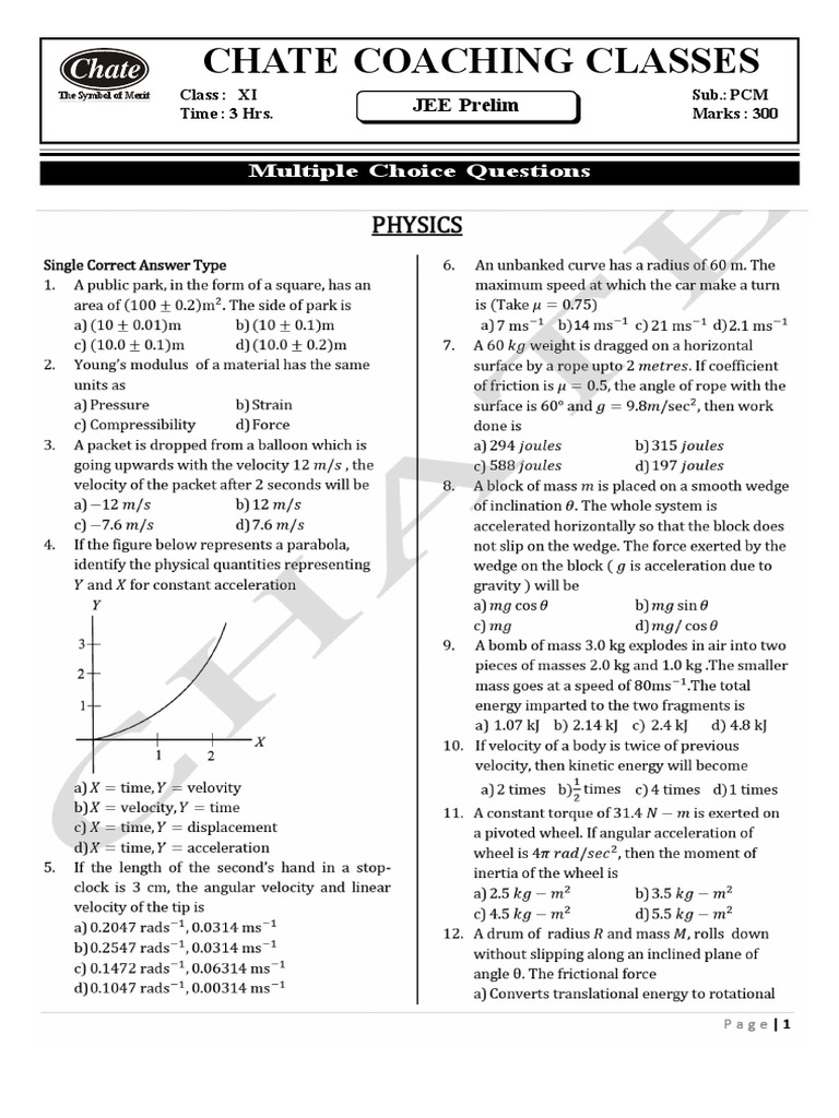 CHATE Coaching Classes Test Paper | PDF | Solvation | Chlorine