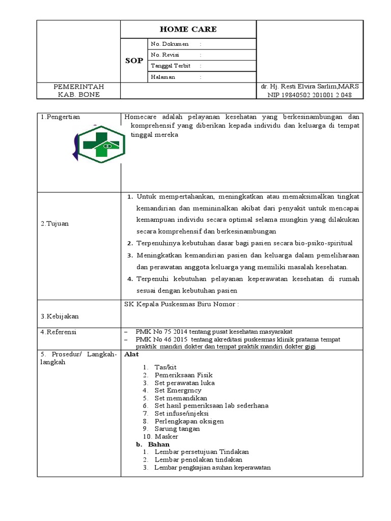 Sop Home Care | PDF