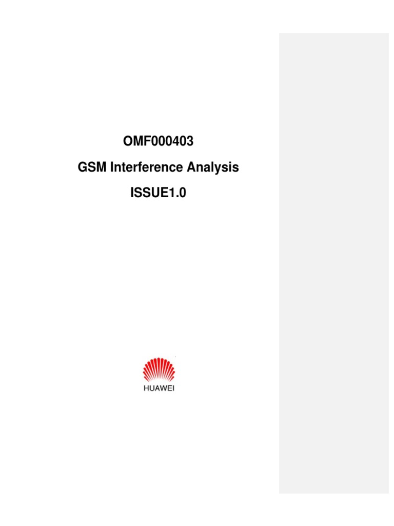 04-GSM Interference Analysis | PDF | Electromagnetic Interference | Cellular Network