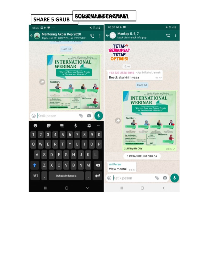 Bukti Share, Follo Dan Subscribe | PDF