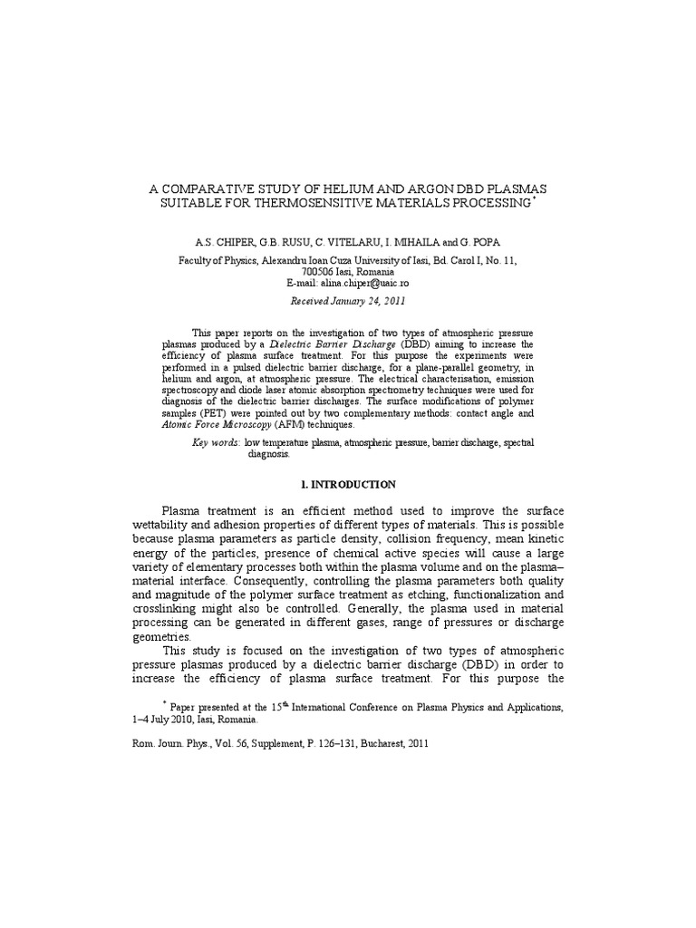 Plasma | PDF | Plasma (Physics) | Atomic Force Microscopy