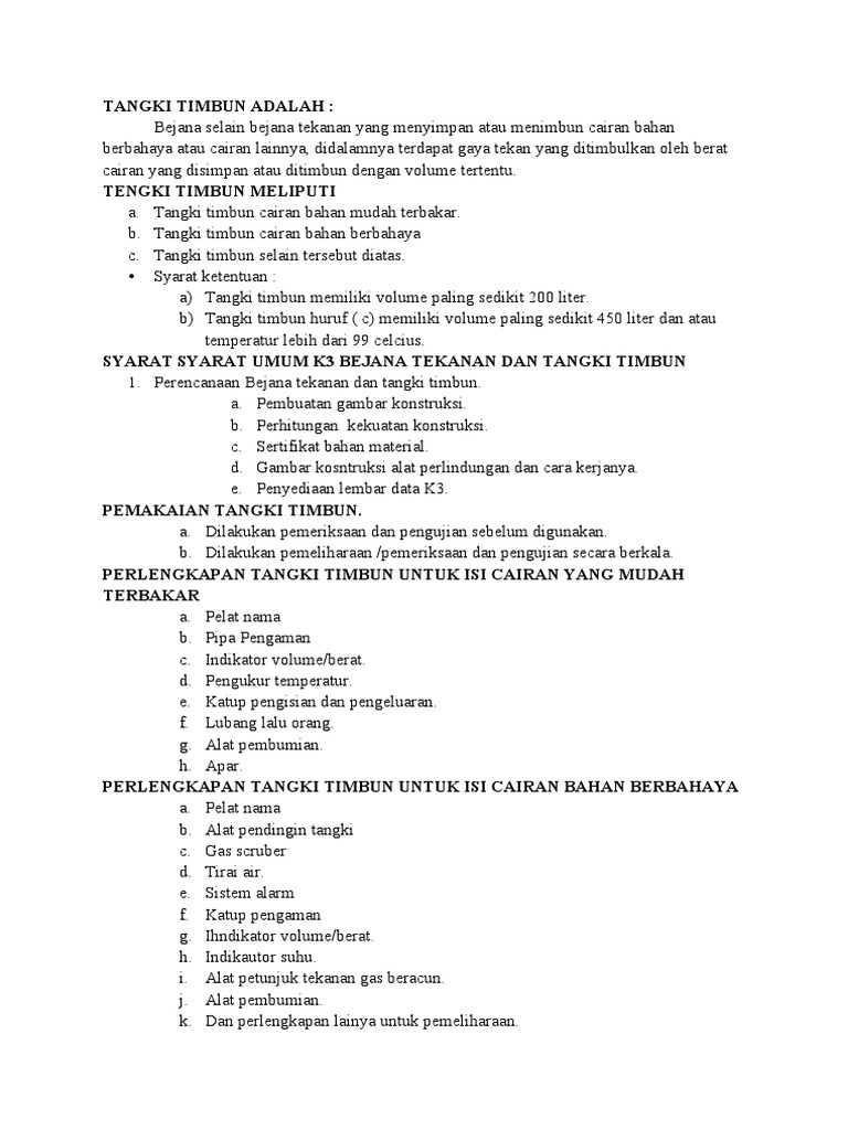 Tangki Timbun | PDF
