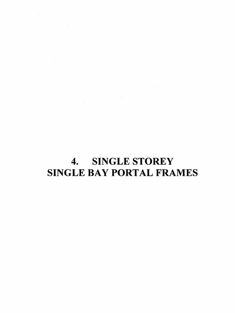 Single Storey Single Portal Frame PDF | PDF | Buckling | Beam (Structure)