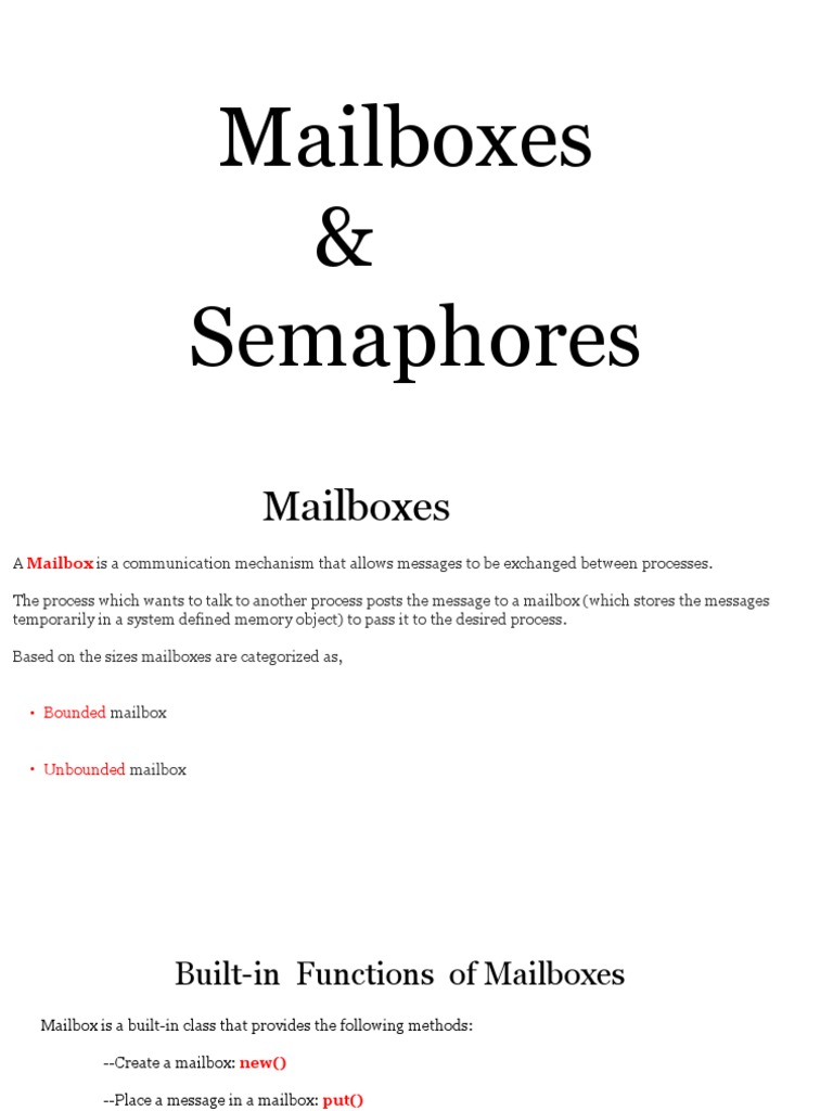Mailbox And Semaphores In Systemverilog With Examples Pdf Software Engineering Computer