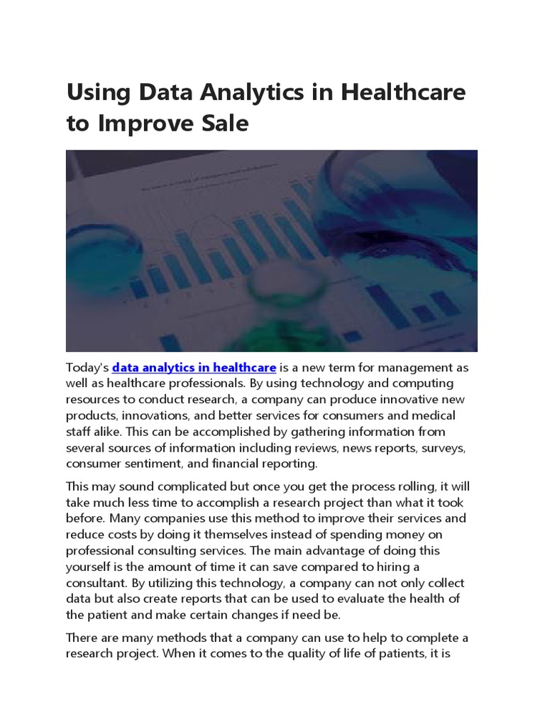 Data Analytics in Healthcare | PDF | Analytics | Randomized Controlled ...