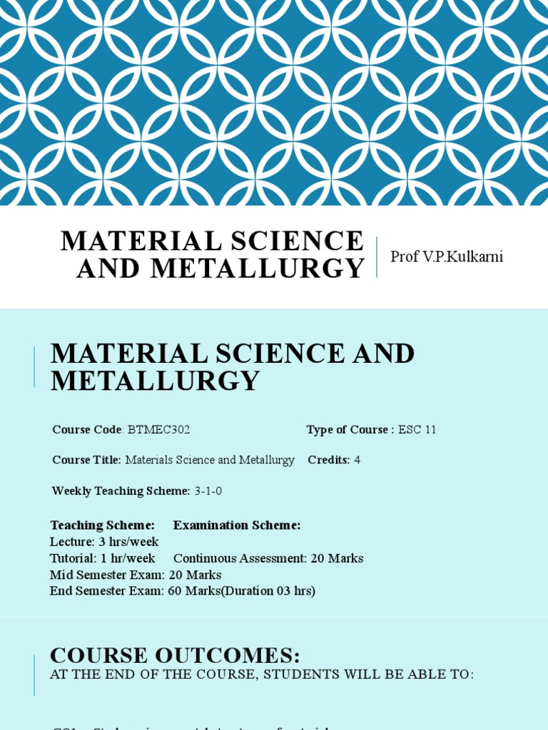 Material Science and Metallurgy Course | PDF | Deformation (Engineering ...
