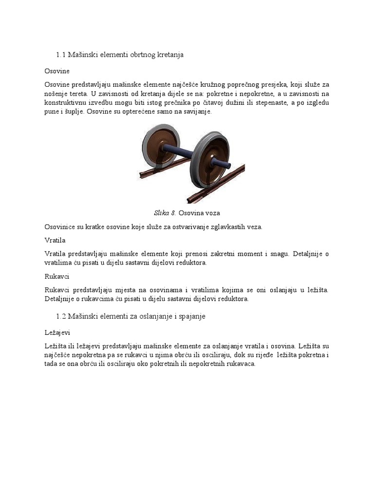Mašinski Elementi Obrtnog Kretanja | PDF
