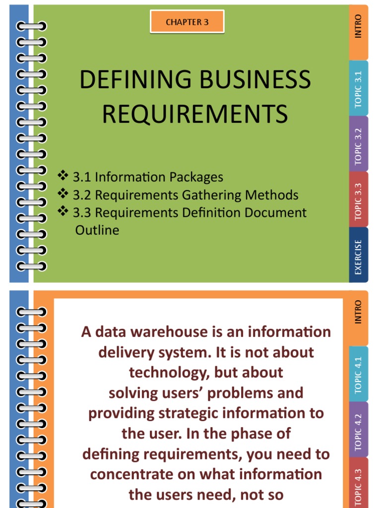 CHAPTER 03 Defining Business Requirements | PDF | Data Warehouse ...